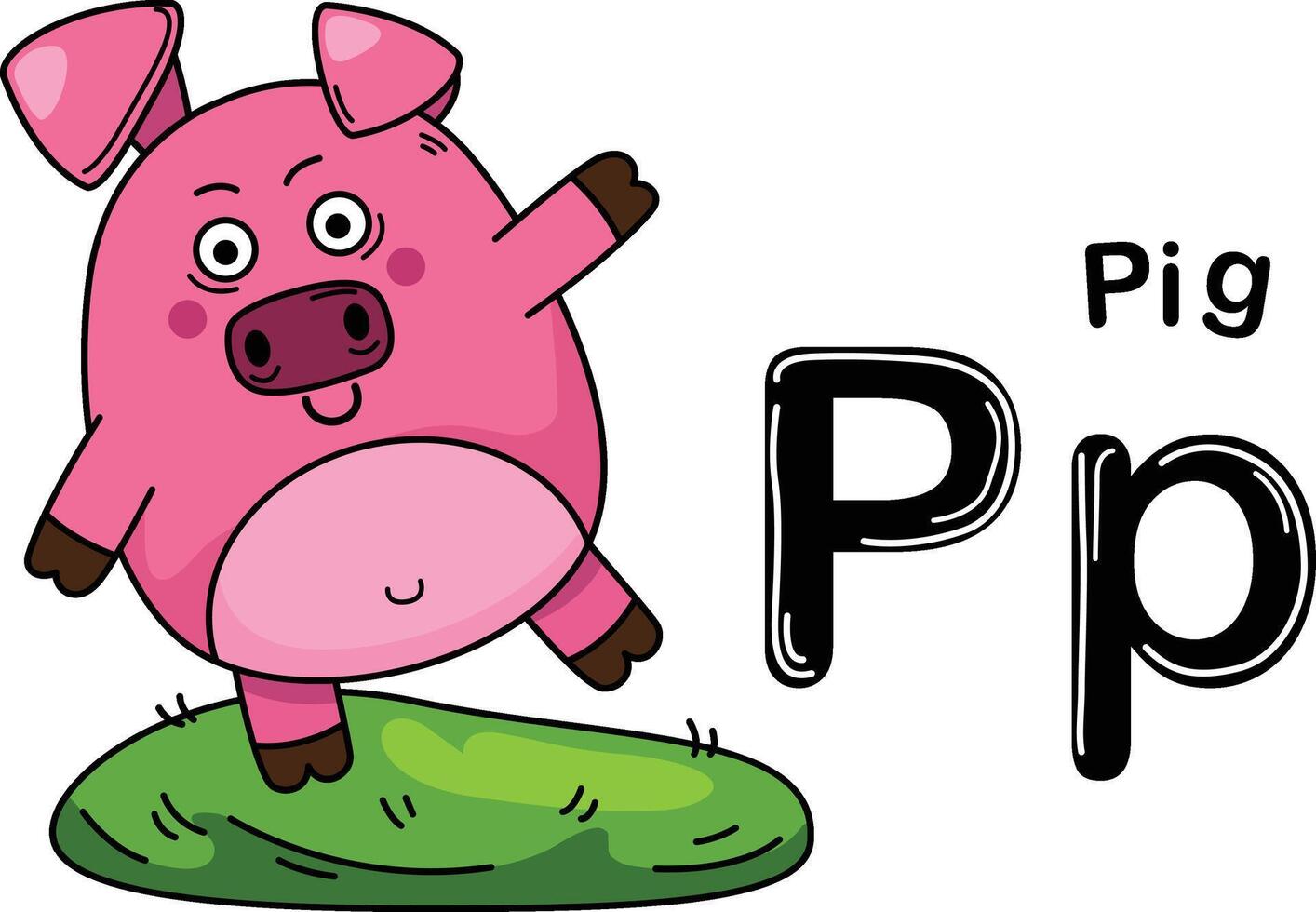 Illustration Isolated Animal Alphabet Letter P-Pig 54266624 Vector Art ... Illustration Isolated Animal Alphabet Letter P-Pig 54266624 Vector Art ...