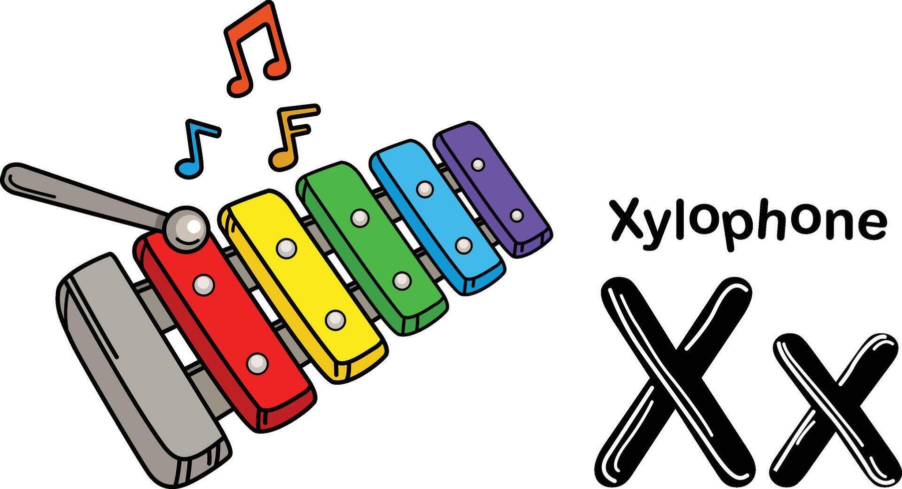 Illustration Isolated Alphabet Letter X- Xylophone 54266723 Vector Art ...