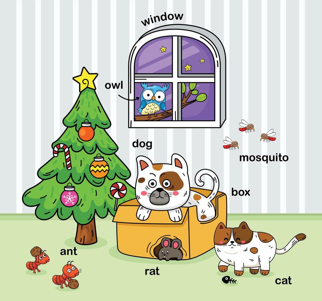 education vocabulary cartoon outline illustration 54266952 Vector Art ...