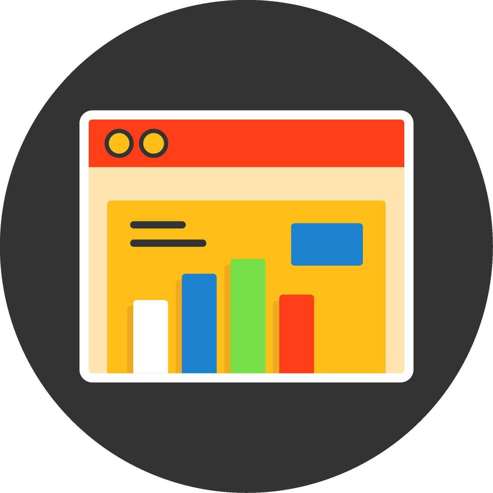 Website Statistics Flat Grey Circle Style Icon 54268734 Vector Art At