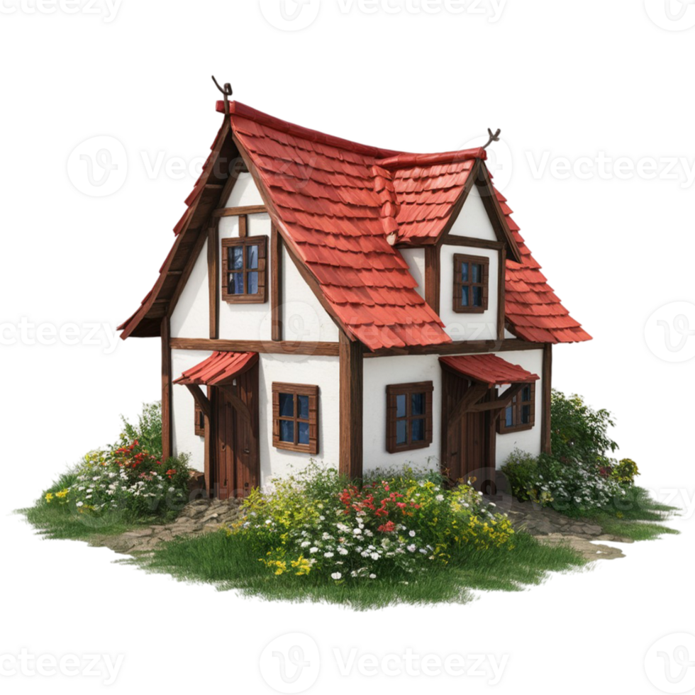 une petit maison avec une rouge toit et blanc des murs 54270245 PNG une petit maison avec une rouge toit et blanc des murs 54270245 PNG