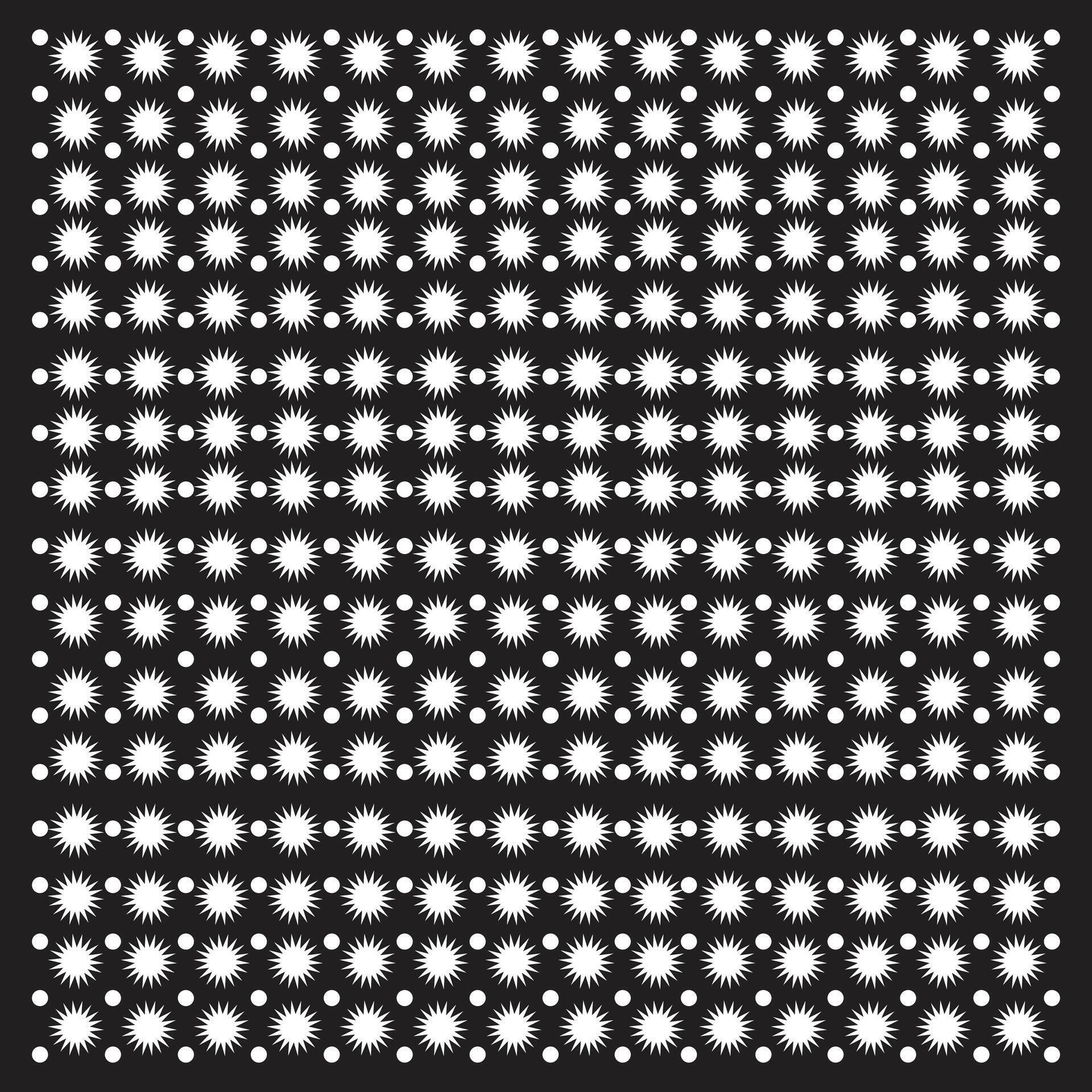 Black and White Star Grid Pattern with Unique Star Shapes 54301468 ...