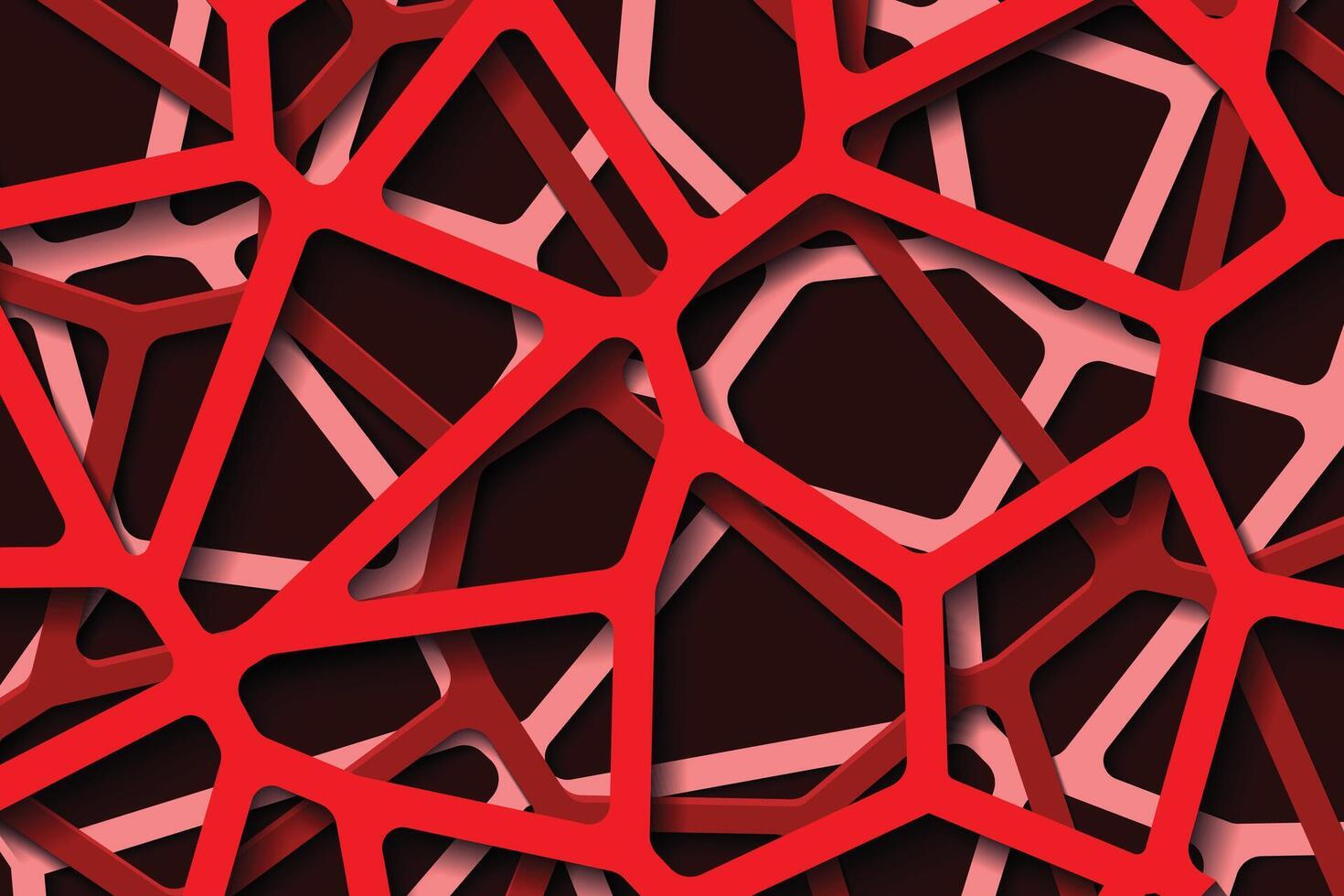 Red Abstract Voronoi Cell 3d Geometric Background 54301632 Vector Art