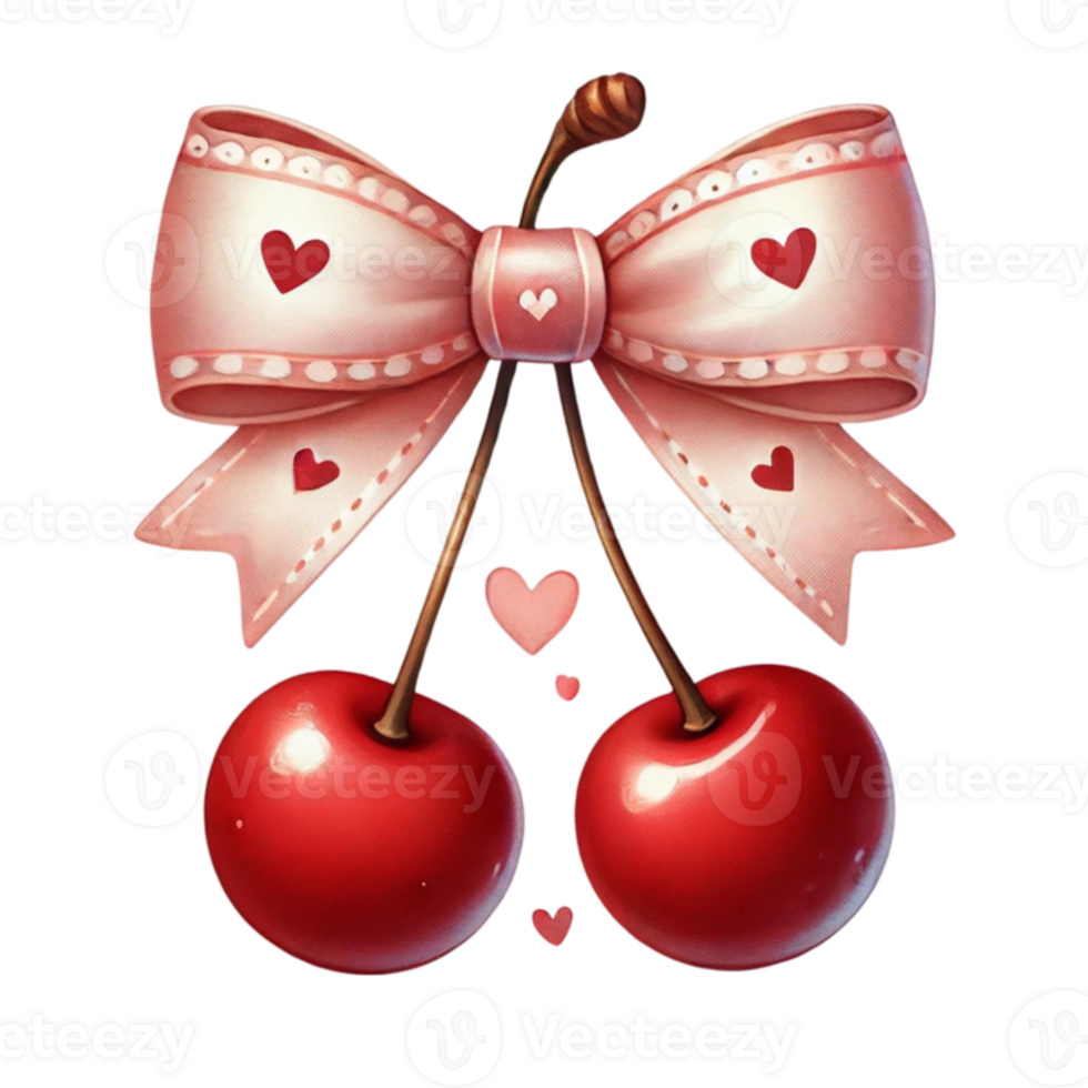 Cherry Coquette Pink Valentine Clipart 54305786 PNG