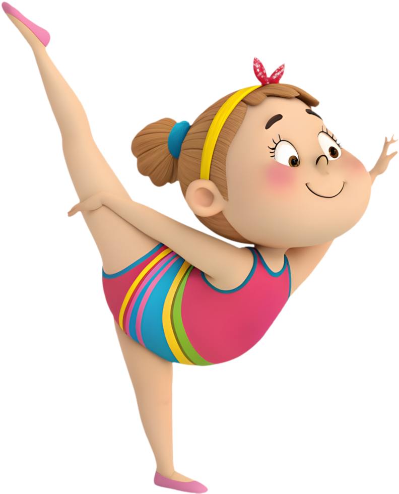 Energetic gymnastics girl performing dynamic acrobatic poses clipart ... Energetic gymnastics girl performing dynamic acrobatic poses clipart ...