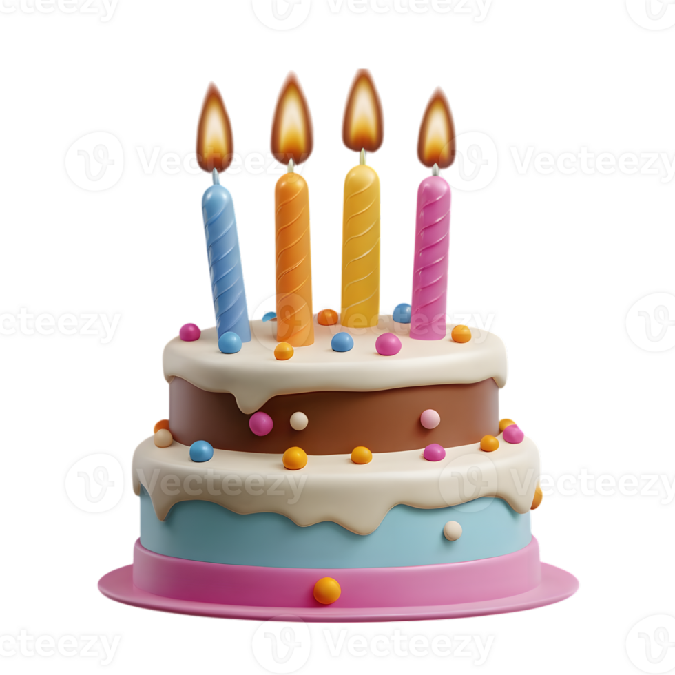 A birthday cake with three lit candles on it 54311999 PNG A birthday cake with three lit candles on it 54311999 PNG