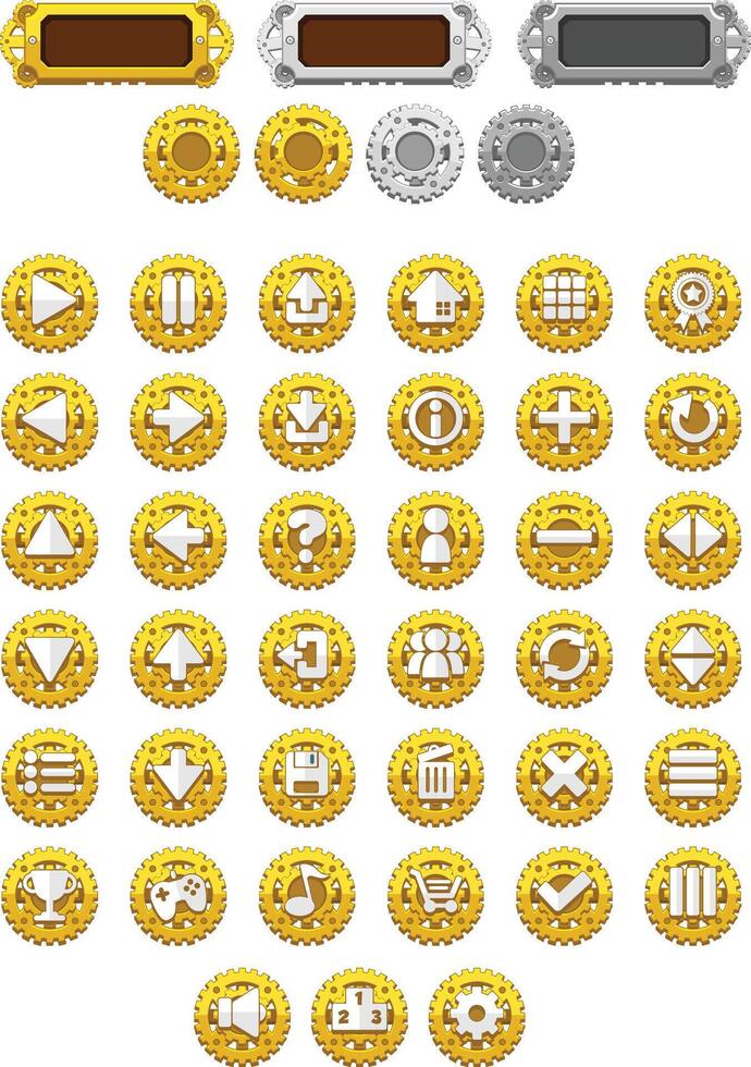Gold Steampunk Metal Game UI Button 54313680 Vector Art at Vecteezy Gold Steampunk Metal Game UI Button 54313680 Vector Art at Vecteezy