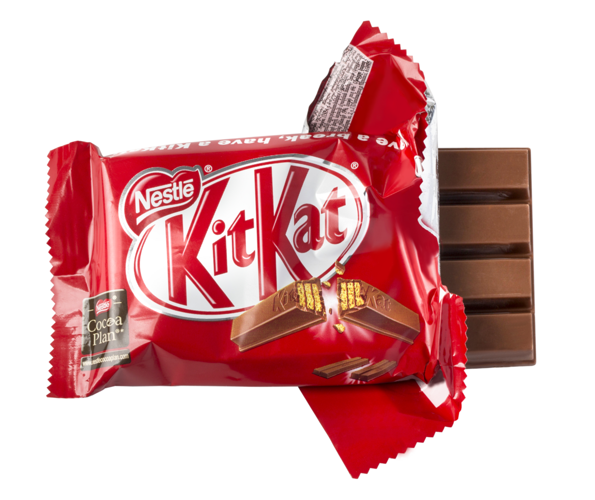 Opened Kit Kat chocolate bar 54314898 PNG