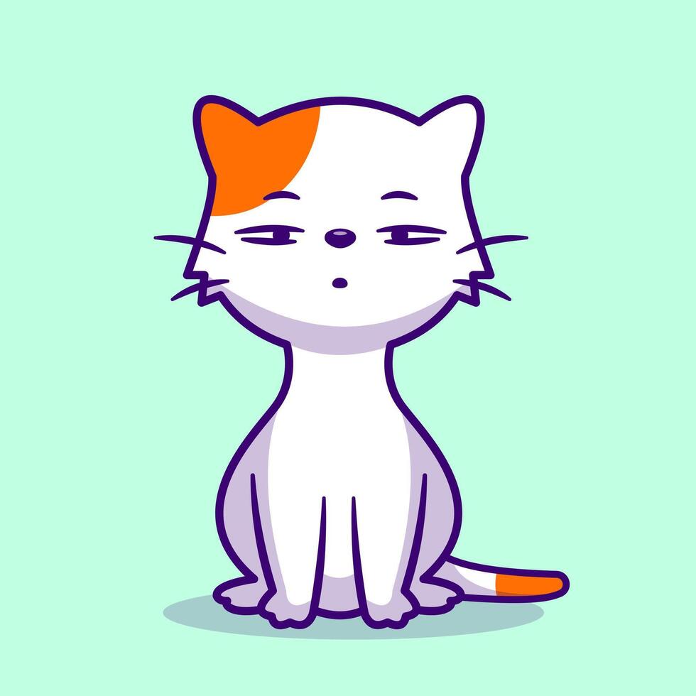 Cute Lazy Cat Cartoon 54319164 Vector Art at Vecteezy