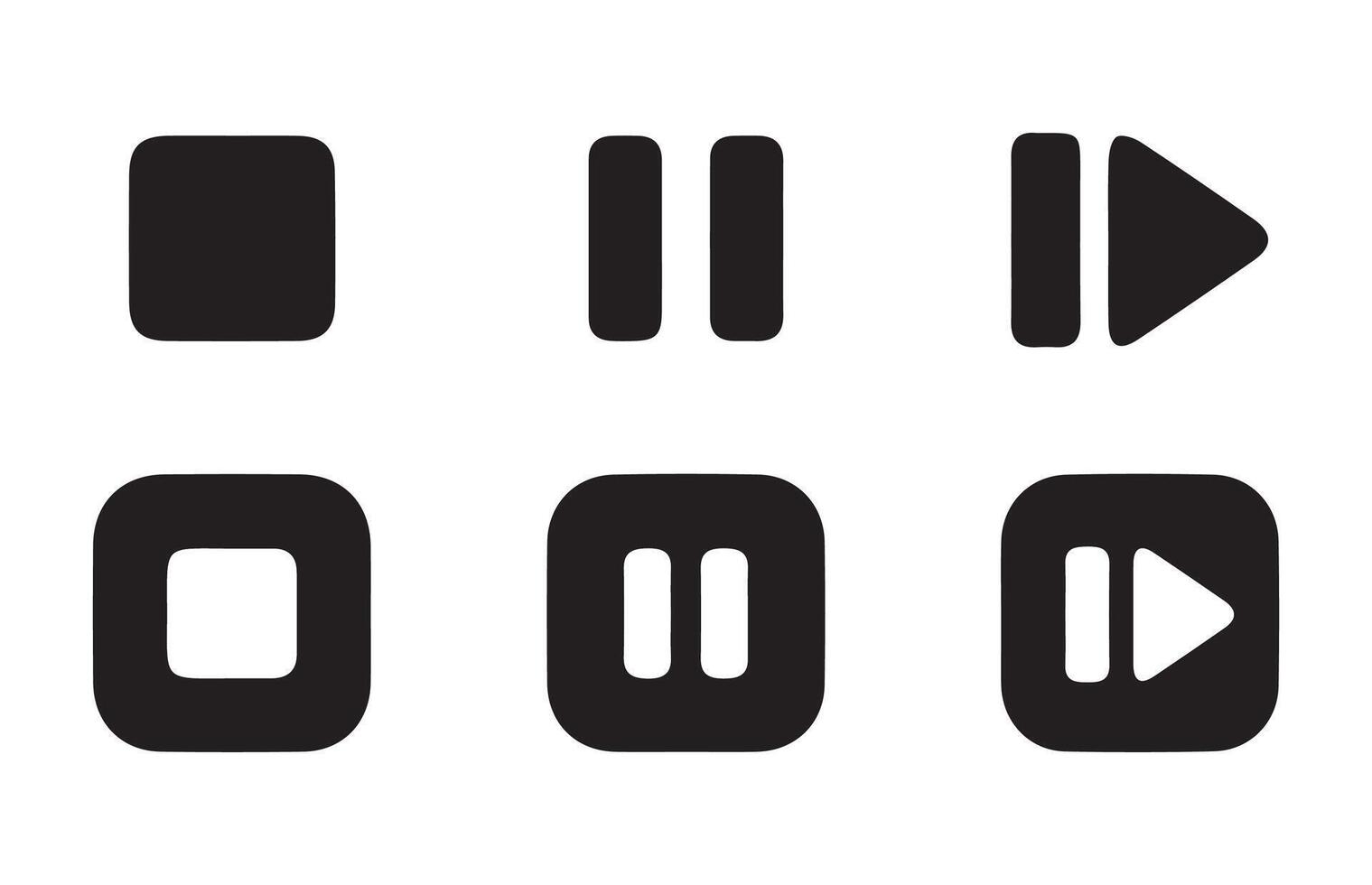 Play pause stop button icon collection. 54334516 Vector Art at Vecteezy Play pause stop button icon collection. 54334516 Vector Art at Vecteezy