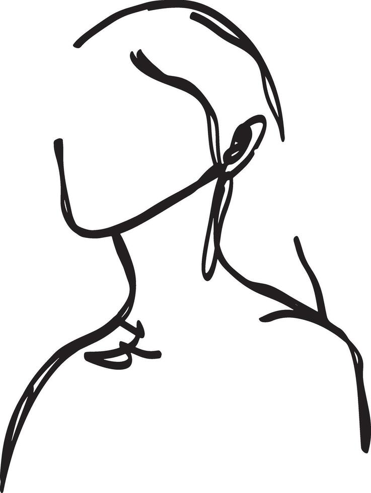 Woman Line Art Portrait Illustration 54334597 Vector Art At Vecteezy