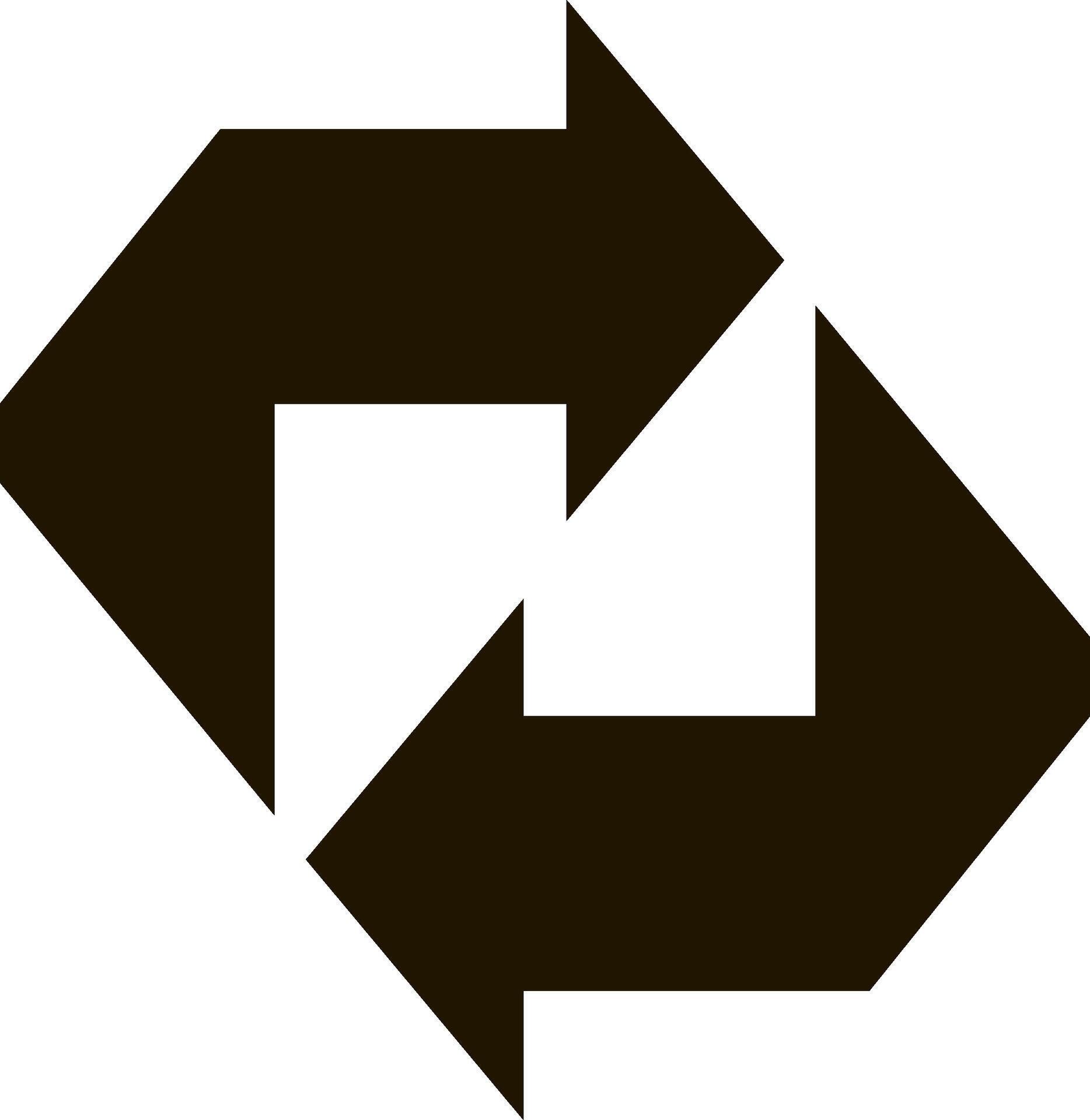 Two Black Arrows Rotating In A Continuous Motion Forming A Square That