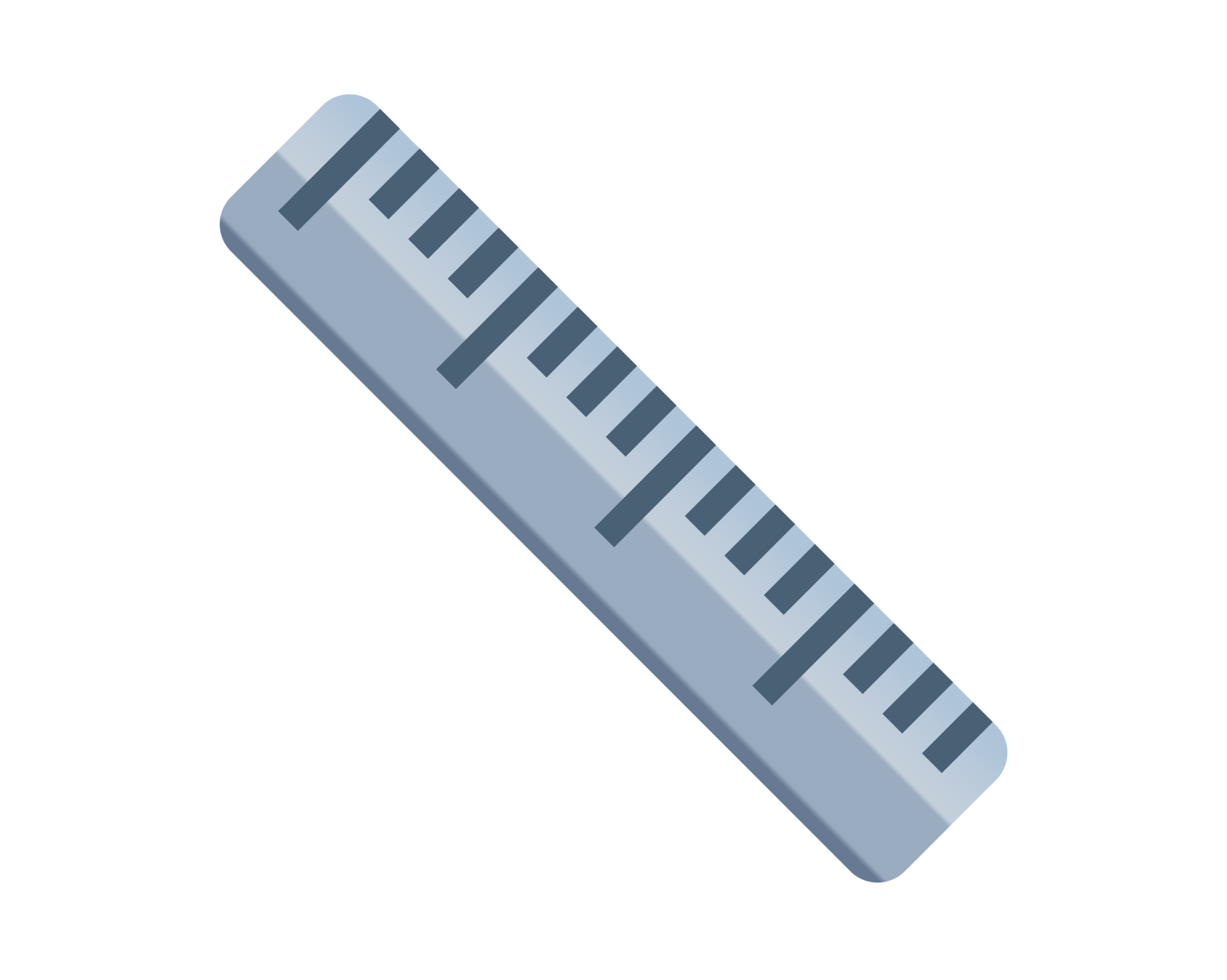 Silver Metal Straight Ruler Icon As Used To Draw Lines And Measure Distance 54342093 Png