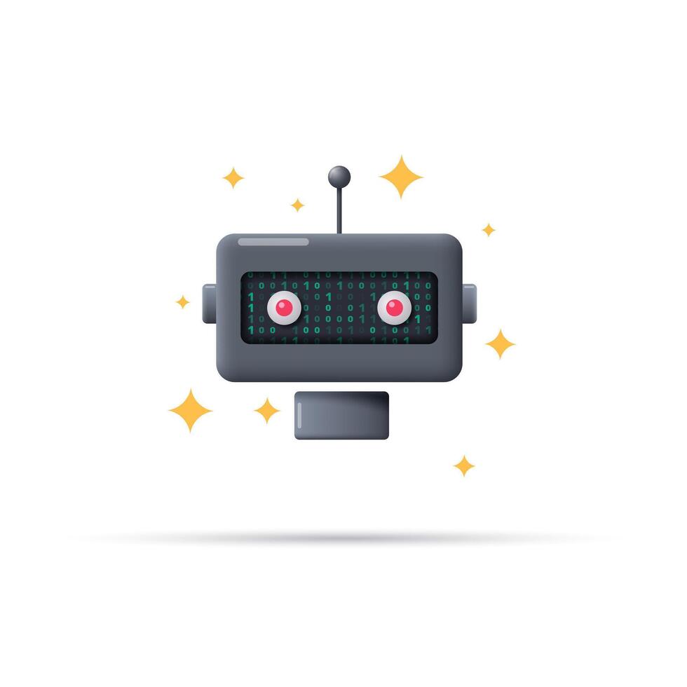 AI chatbot character design for science and business in 3d modern style ...