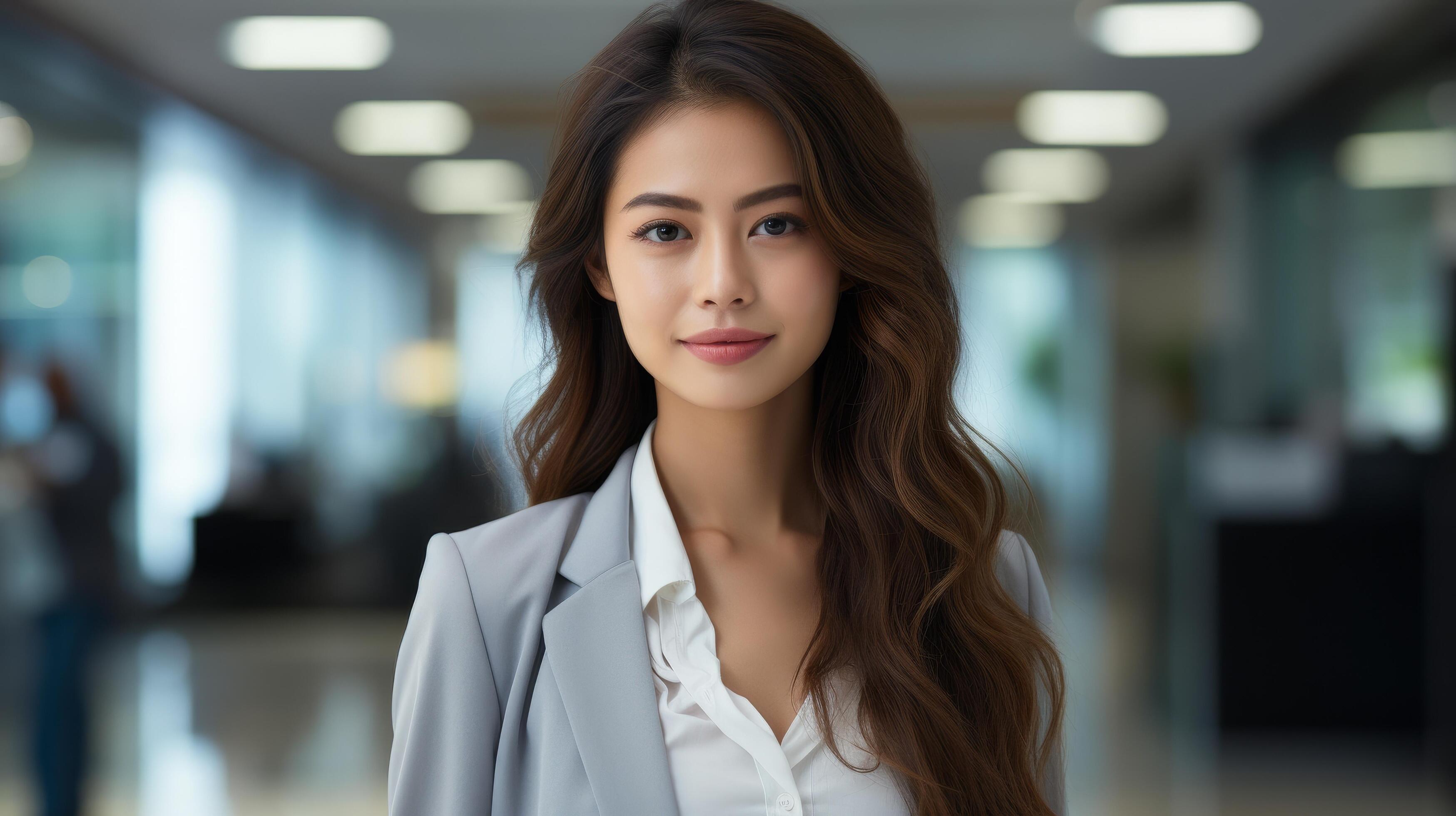Confident young asian businesswoman in office 54365490 Stock Photo at Vecteezy