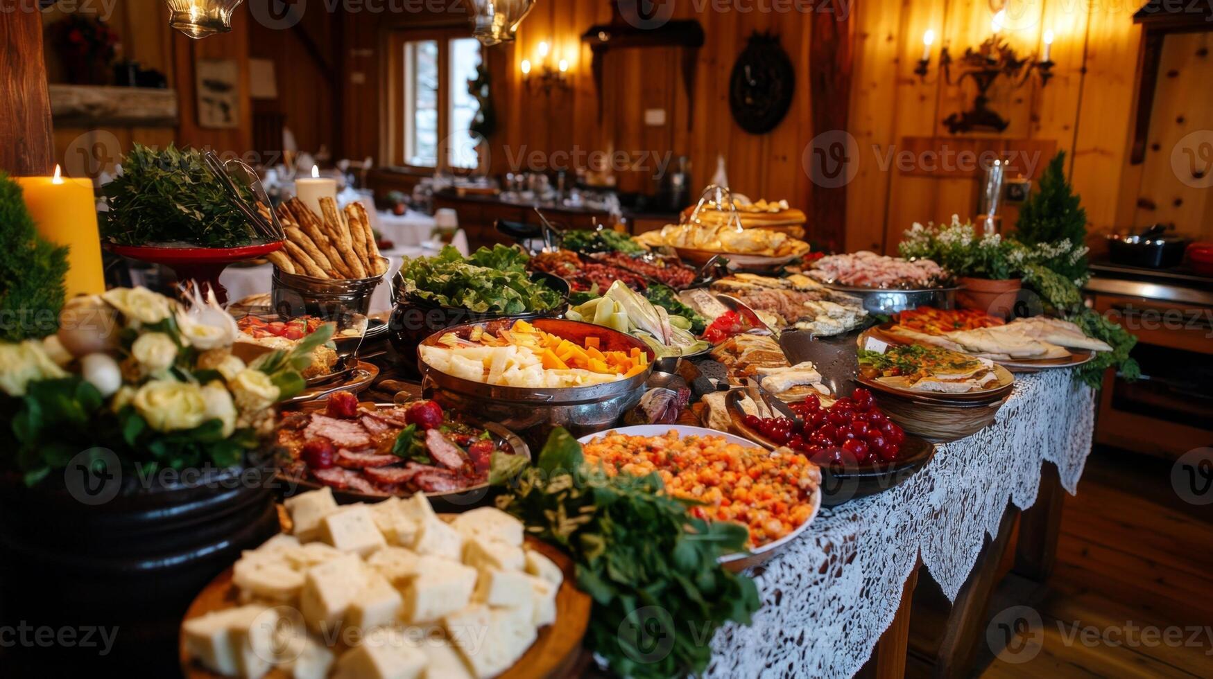 A Feast for the Senses. Exquisite Buffet Display 54375210 Stock Photo at Vecteezy