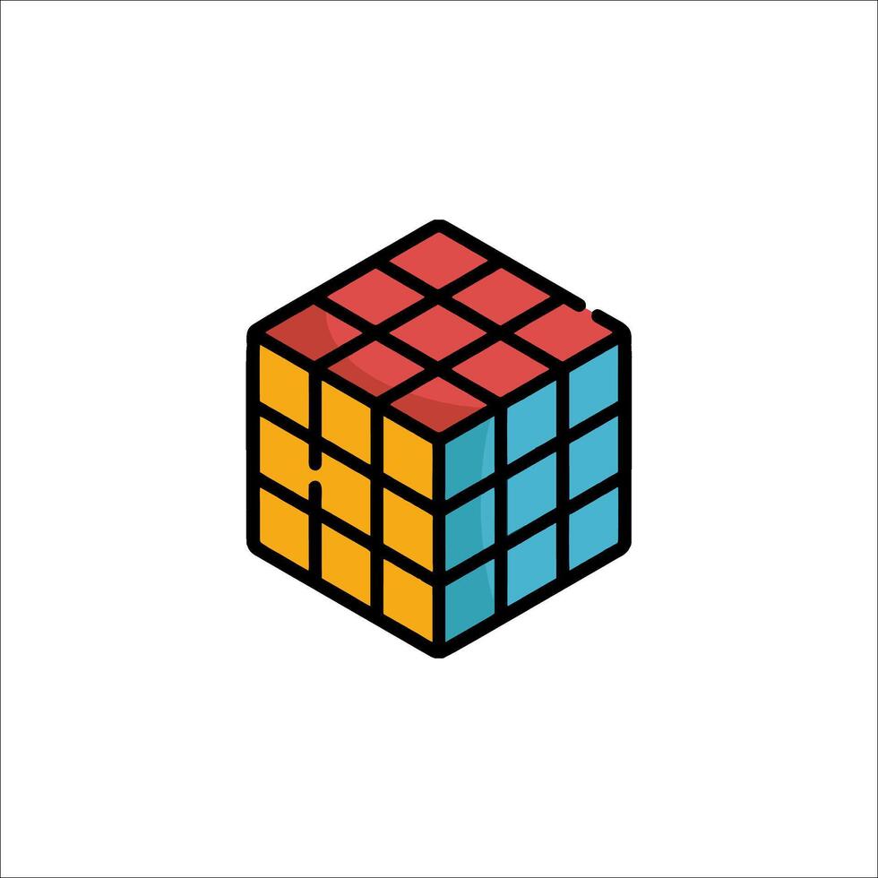 A rubik's cube logo with a colorful cube 54376971 Vector Art at Vecteezy