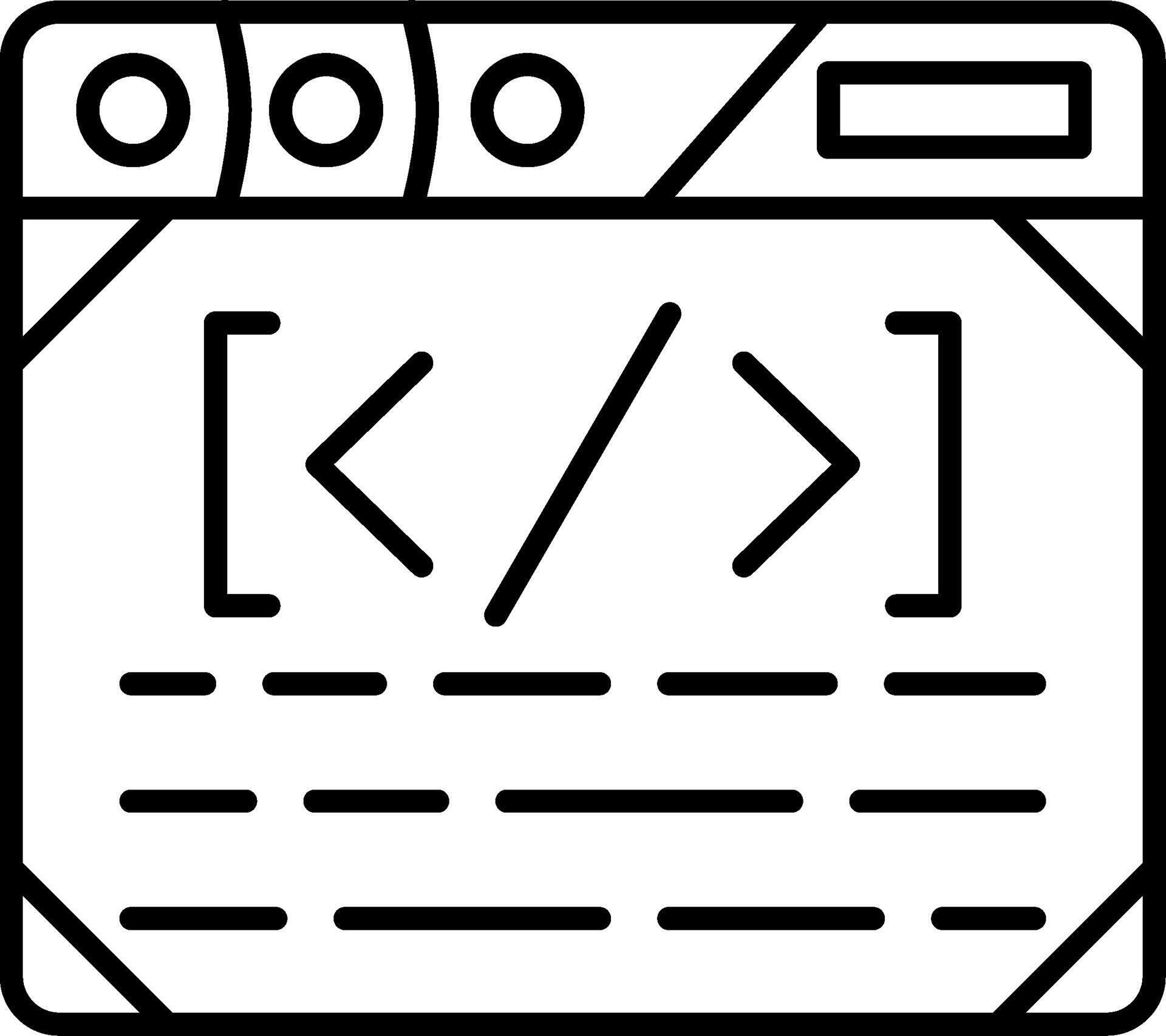 Web Coding Icon Design Symbol 54380239 Vector Art at Vecteezy