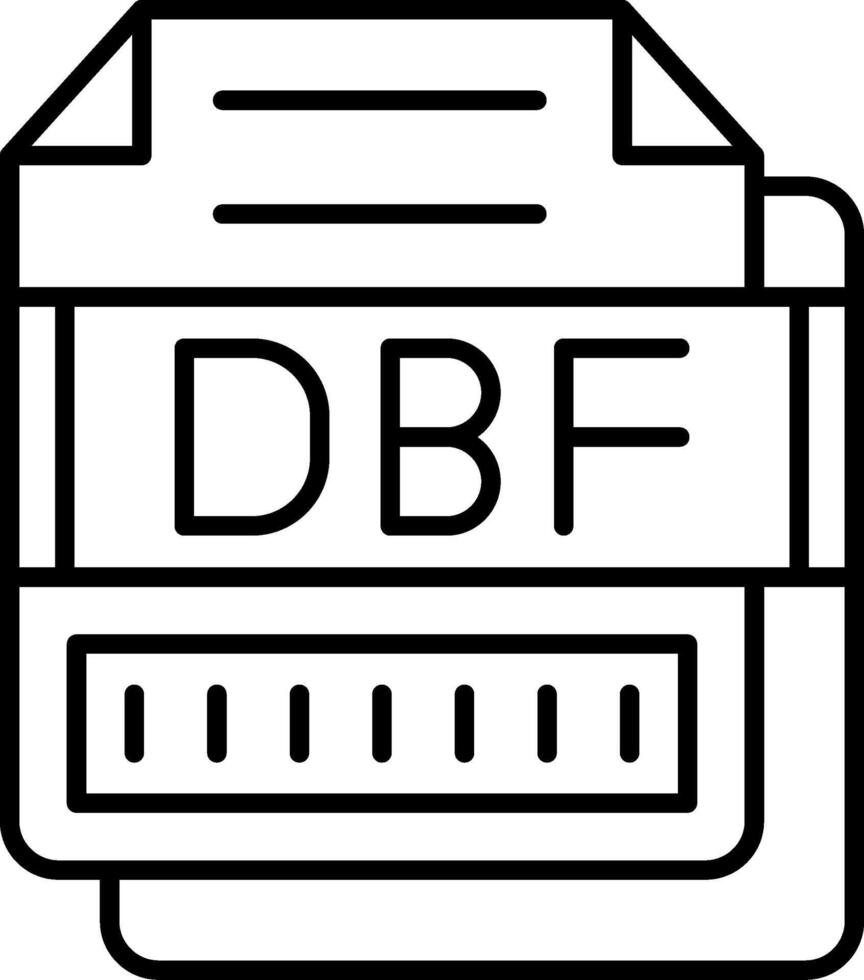 dbf icono diseño símbolo 54380500 Vector en Vecteezy