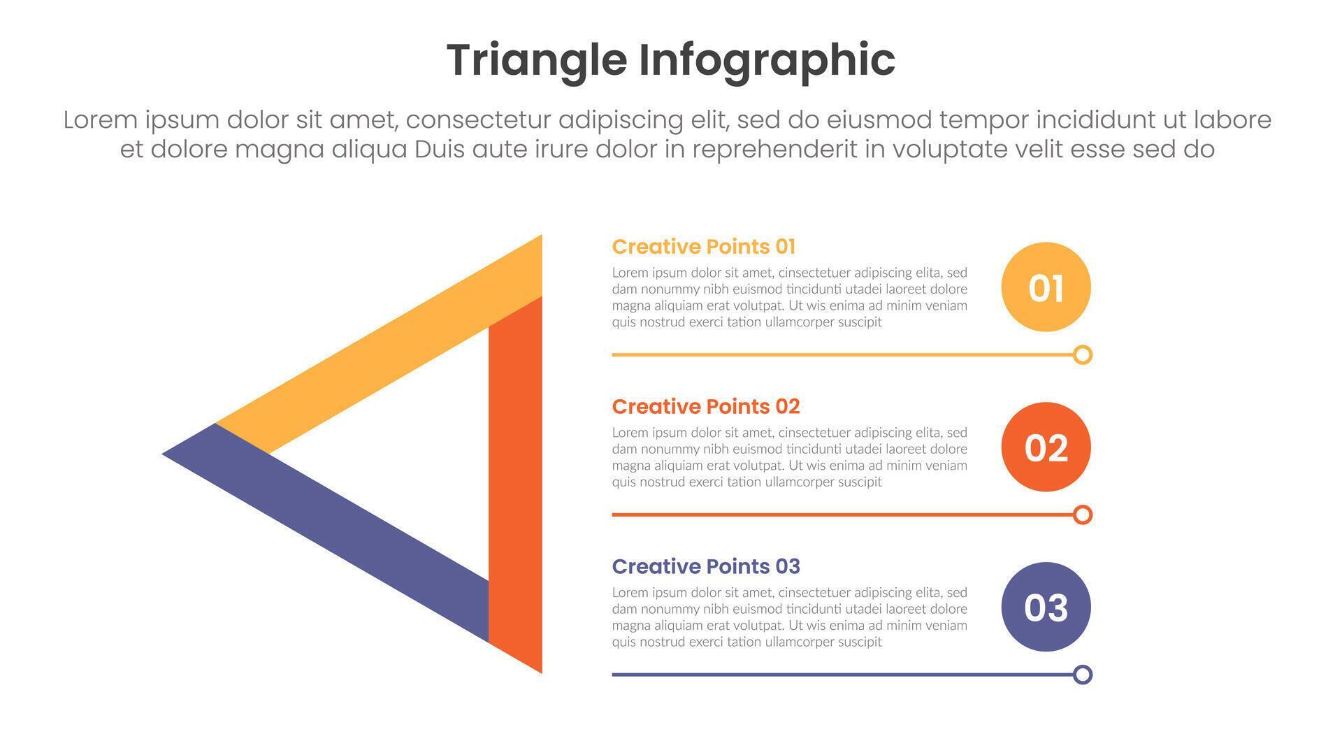 triangle base shape infographic template banner with sharp triangle and ...