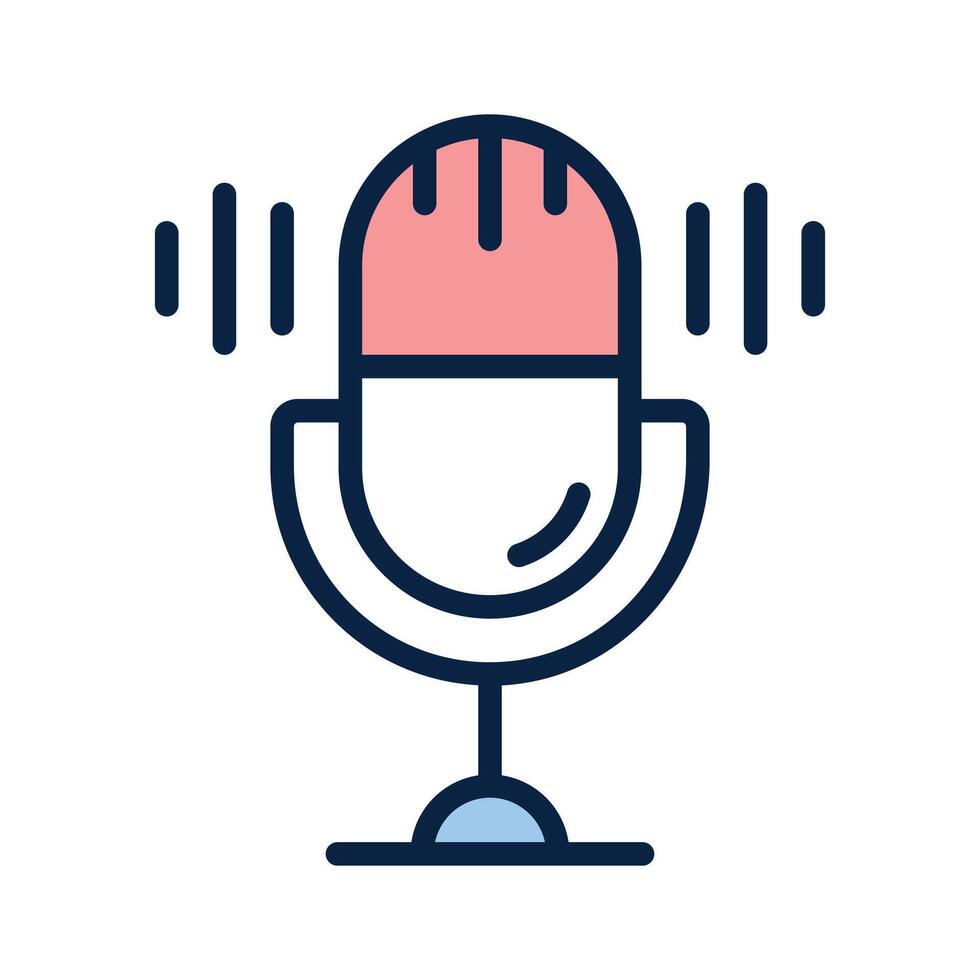 Voice recorder icon representing audio recording and communication ...