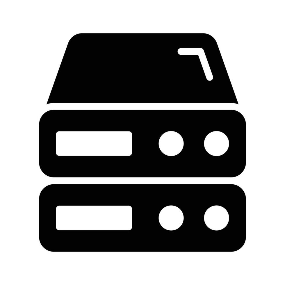 Data Storage And Network Communication Management Icon Of Data Server