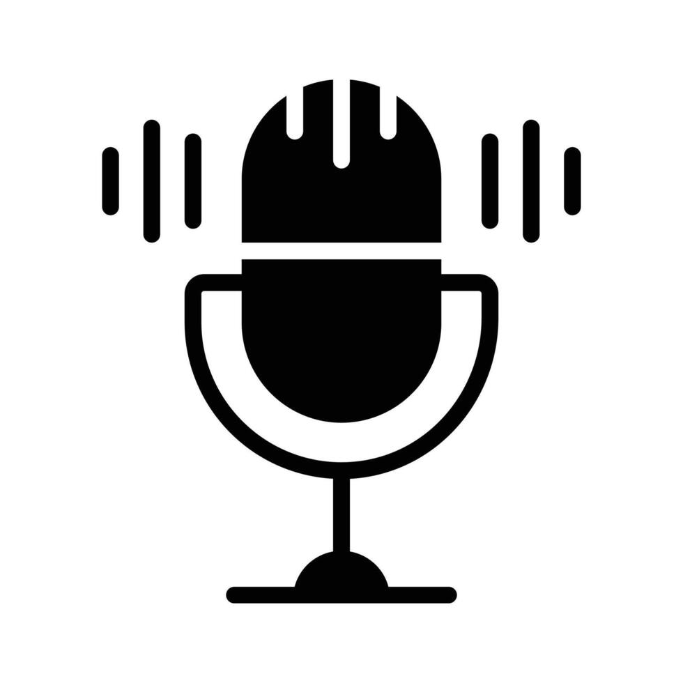 Voice recorder icon representing audio recording and communication ...
