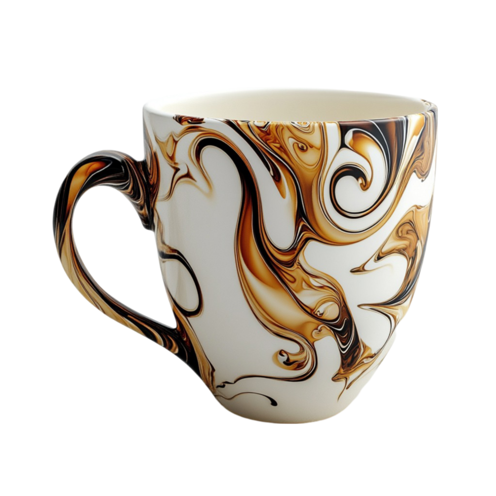 Golden Ornate Coffee Mug 54402669 PNG