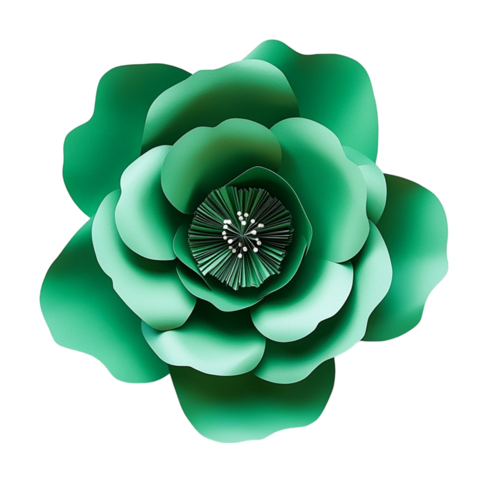 Green Paper Flowe 54402864 Png