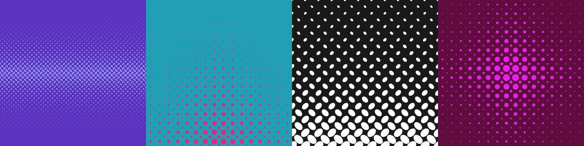 Abstract geometric halftone pattern set 54403029 Vector Art at Vecteezy