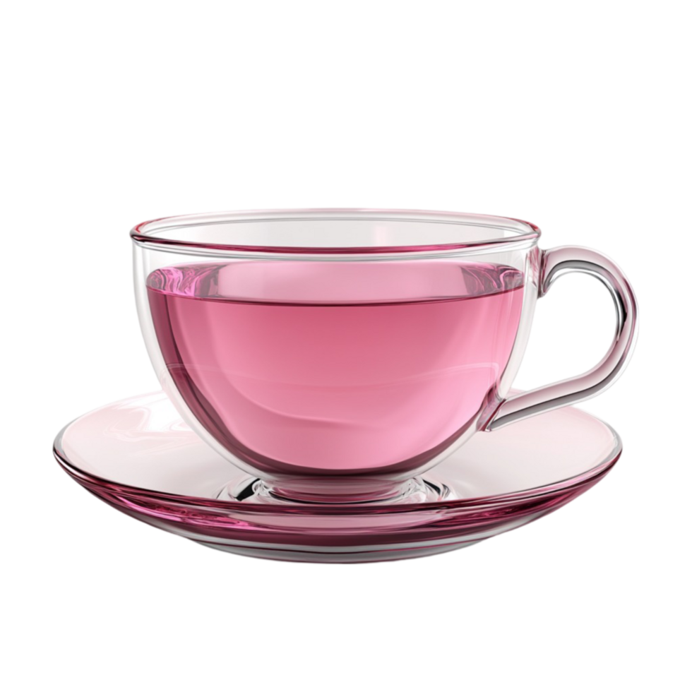 Glass Tea Cup and Saucer Set 54403238 PNG