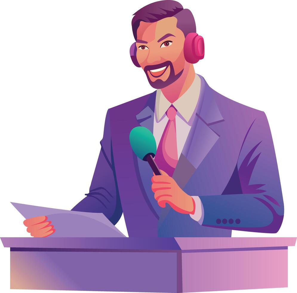 Golf commentator flat character illustration 54405105 Vector Art at ... Golf commentator flat character illustration 54405105 Vector Art at ...