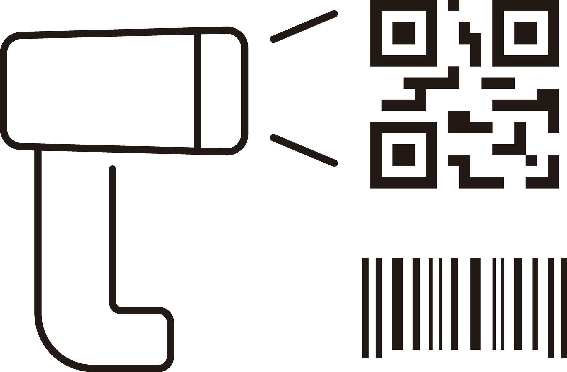 Bar code and QR code scanner line icon 54425408 Vector Art at Vecteezy