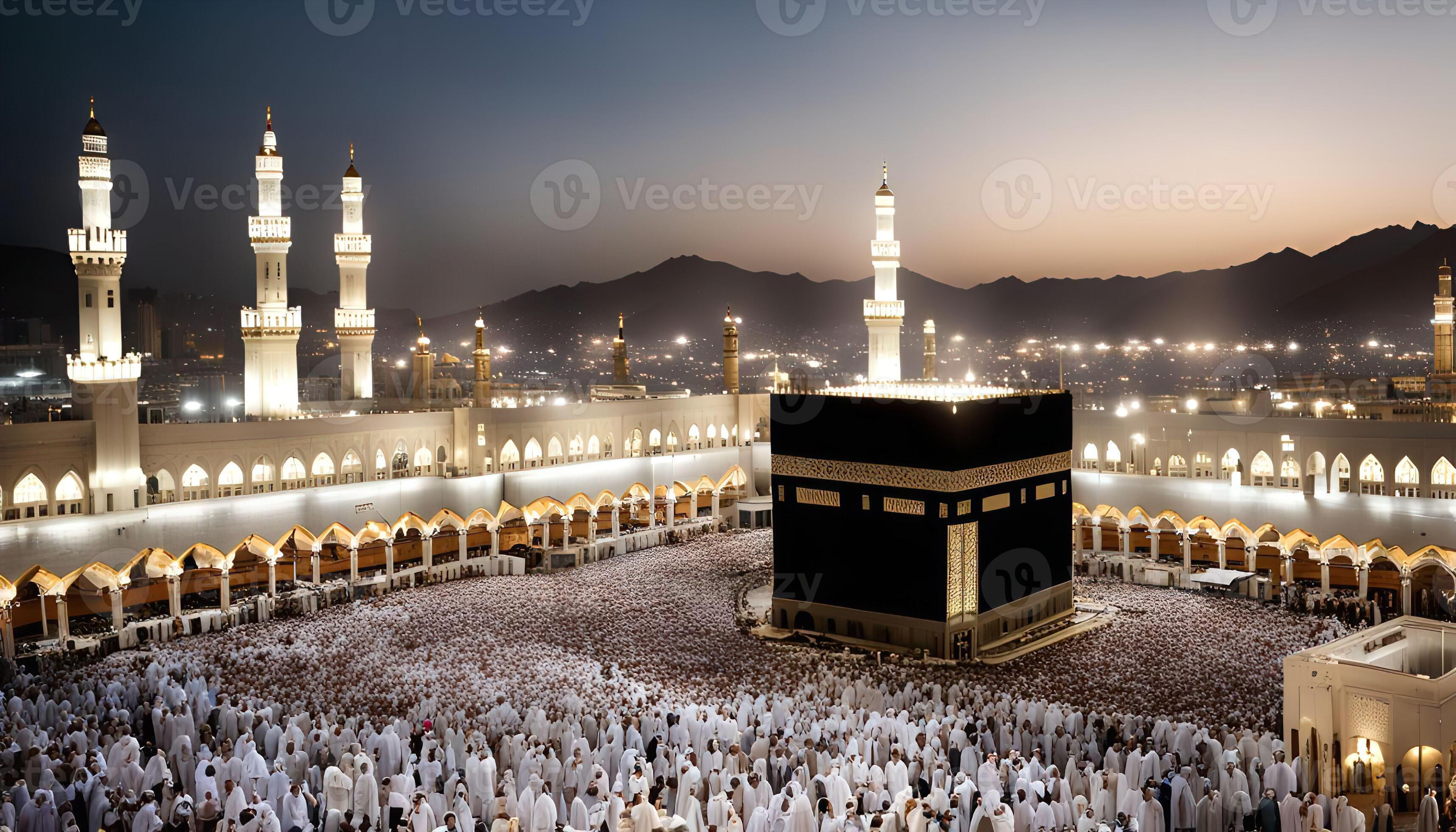 The Kaaba at Night 54440397 Stock Photo at Vecteezy