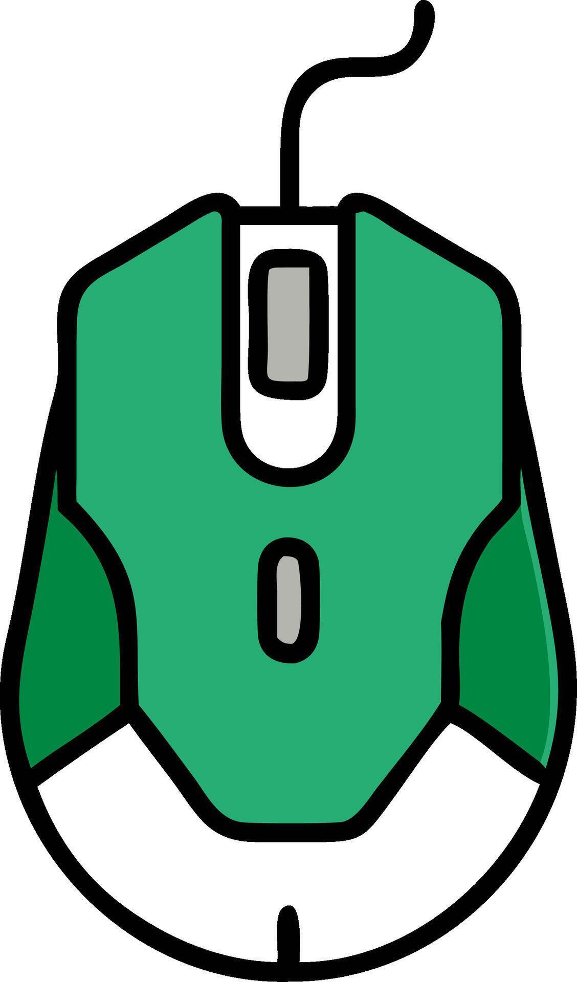 Illustration Green Computer Mouse for Digital Design and Tech Projects ...