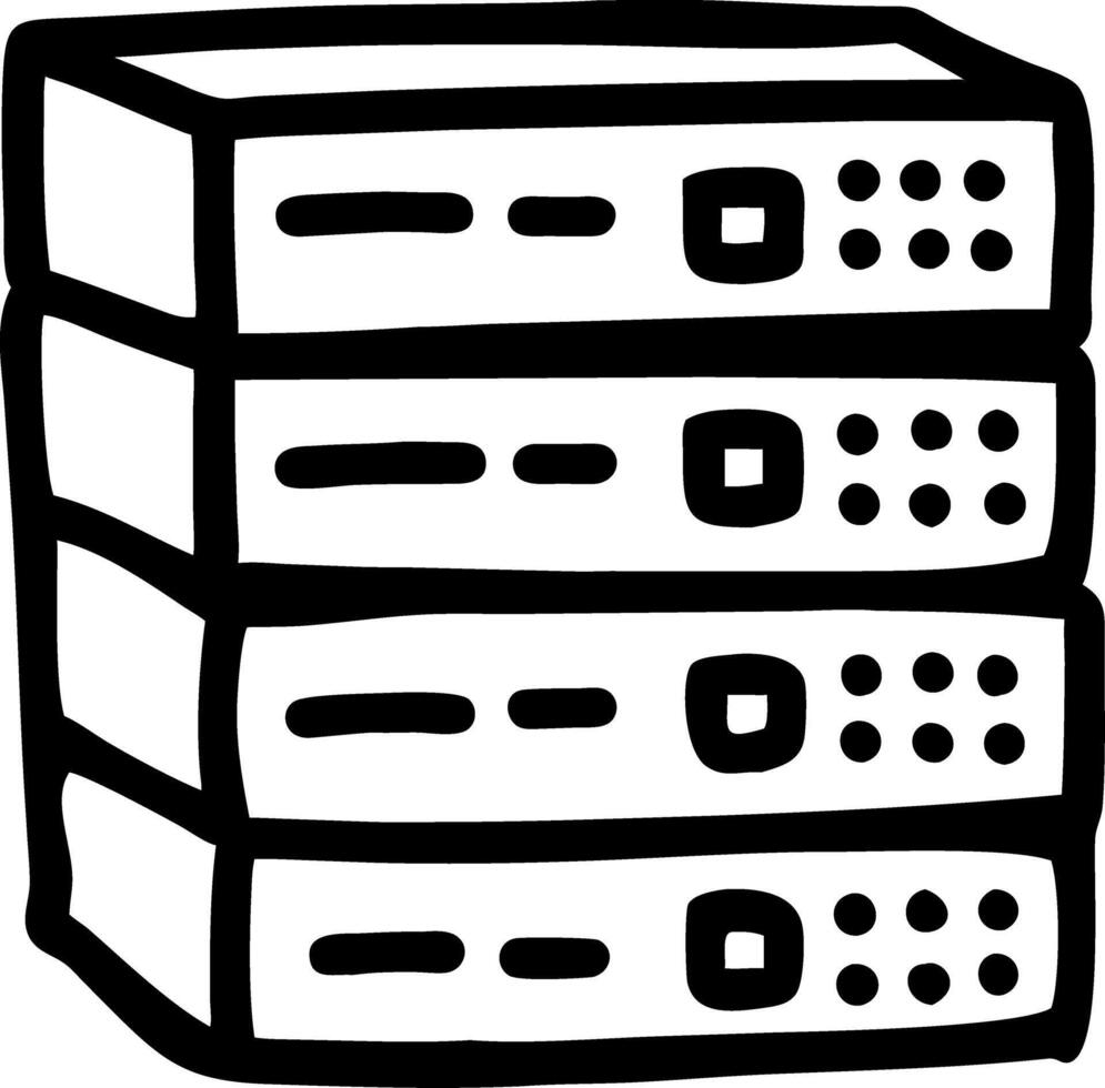 Illustration Stack of Computer Servers for Technology Design 54466429 ...