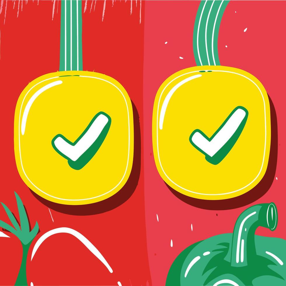 Dual Checkmarks Approval, Confirmation, Success, Validation ...