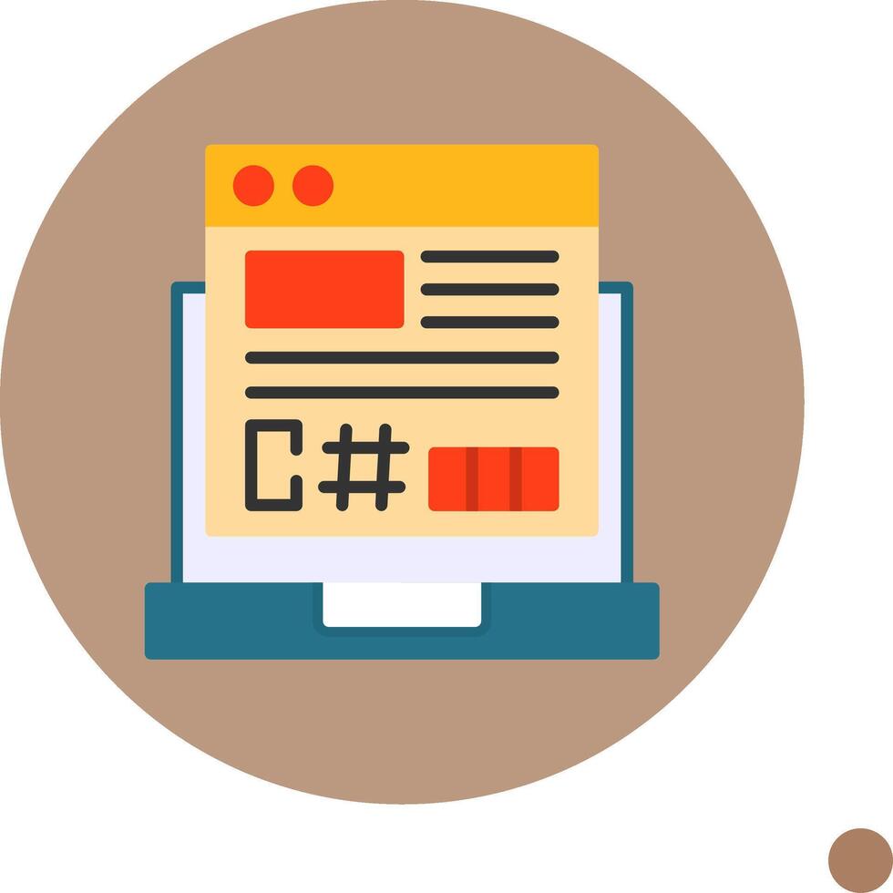 C Sharp Flat Long Shadow Style Icon 54469395 Vector Art at Vecteezy