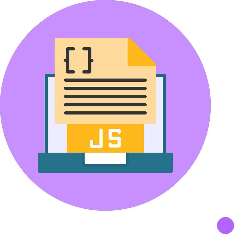 Javascript File Flat Long Shadow Style Icon 54469427 Vector Art at Vecteezy