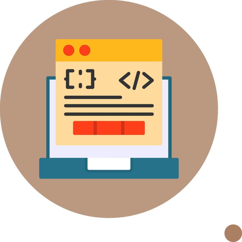 Code Processor Flat Long Shadow Style Icon 54469439 Vector Art at Vecteezy