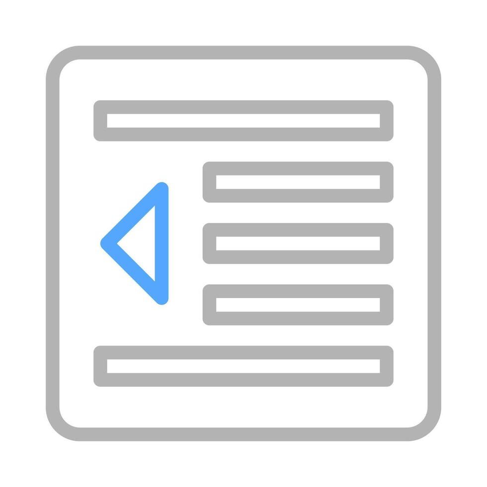 Indent Left Icon Concept Of Text Formatting Alignment And Editing