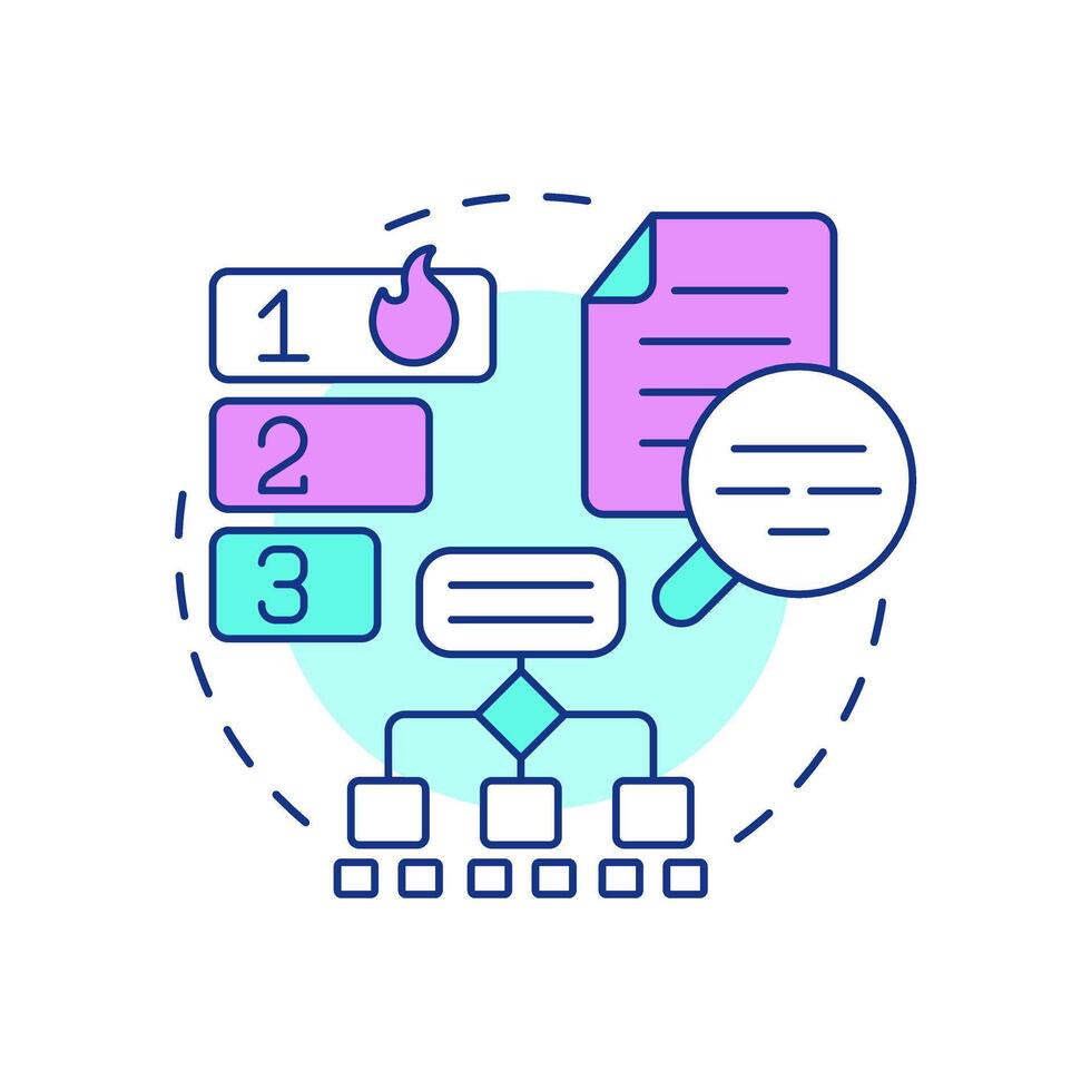 Recursive Chunking Multi Color Concept Icon Dividing Data Into Smear