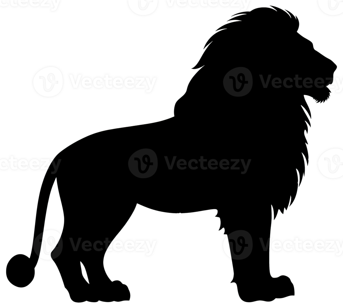 Majestic lion silhouette standing proudly outdoors 54472610 PNG Majestic lion silhouette standing proudly outdoors 54472610 PNG