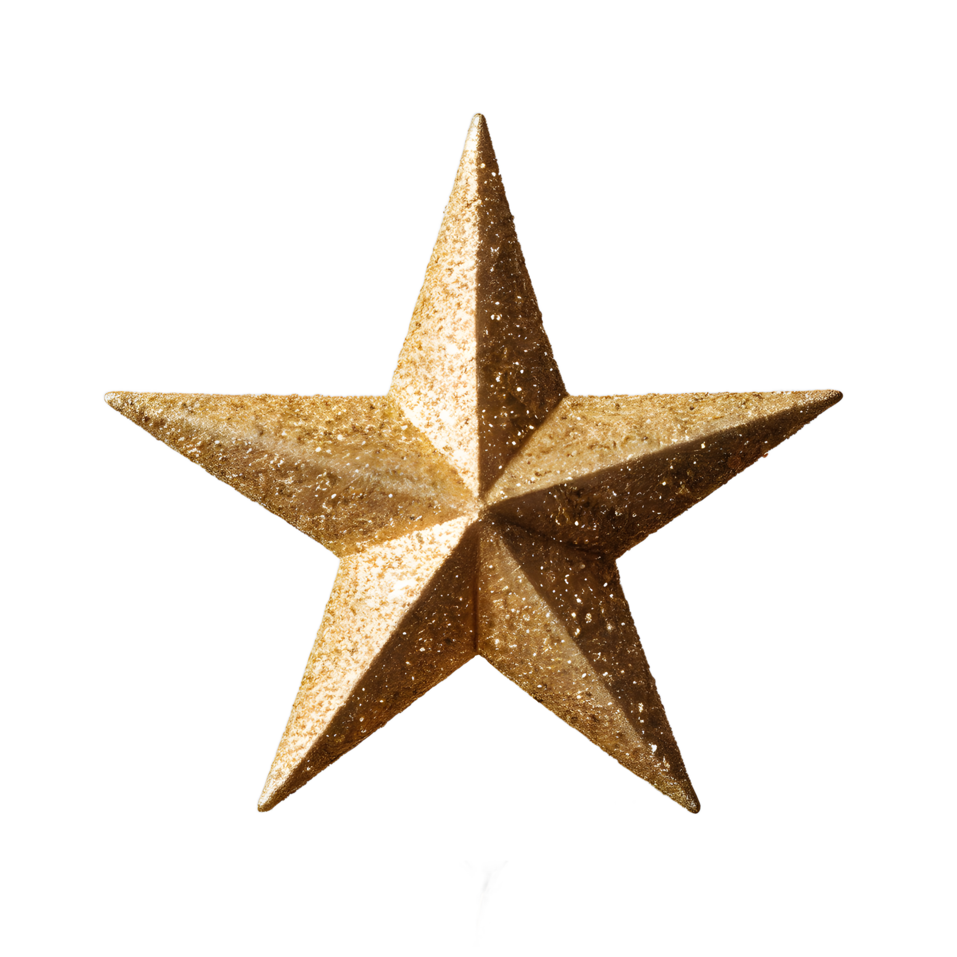 Isolated Gold Glitter Star Ornament for Festive Designs 54473612 PNG