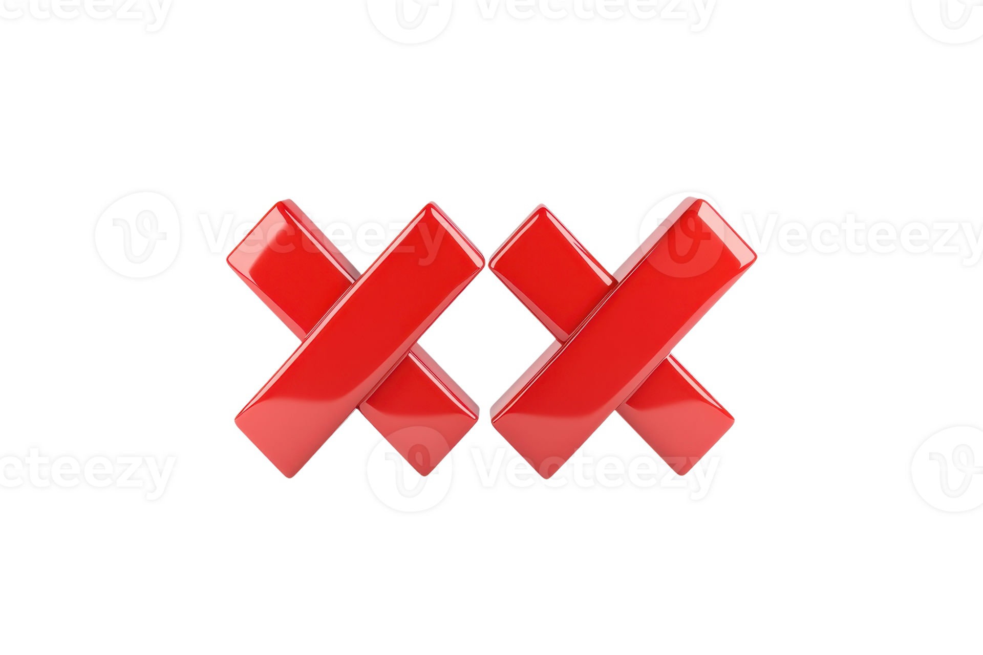 A pair of bold, red X shapes intersecting to create a striking visual impact. 54475843 PNG