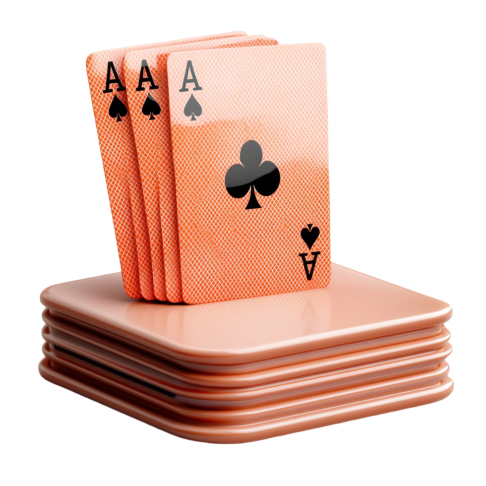 Orange Playing Cards Ace Set 54485078 PNG