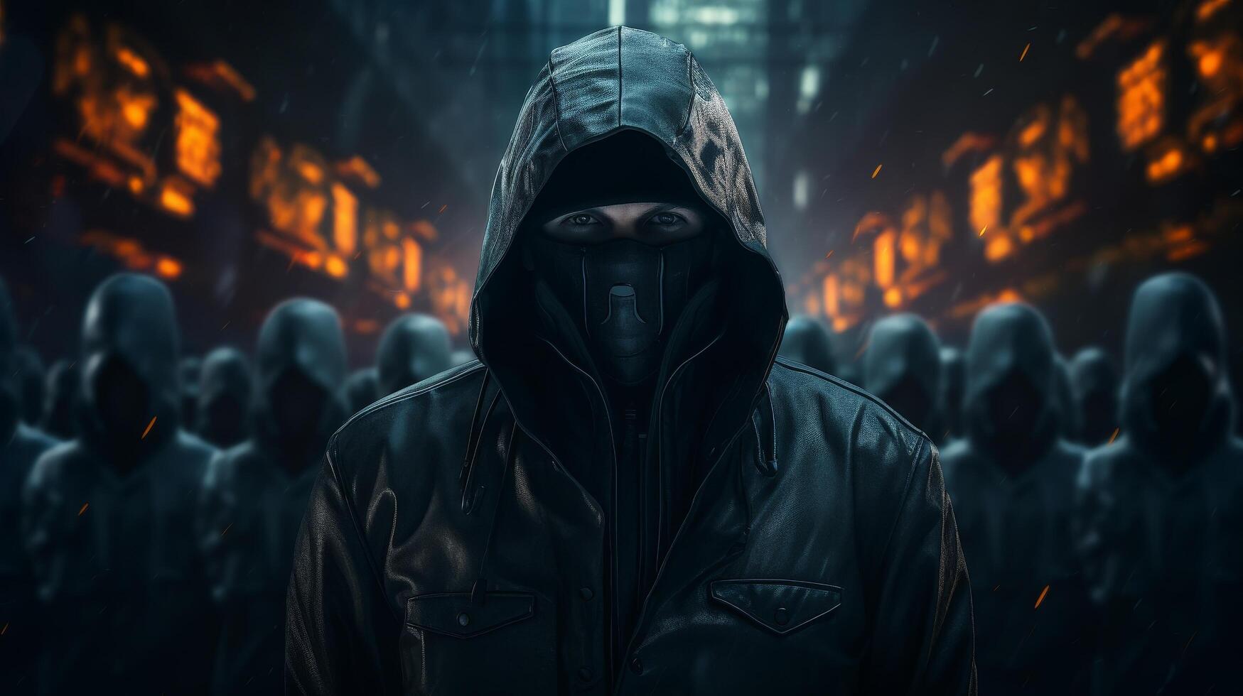 Mysterious hooded figure in dark urban setting 54506590 Stock Photo at ... Mysterious hooded figure in dark urban setting 54506590 Stock Photo at ...