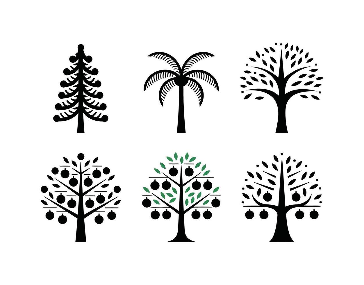 Simple Tree Icons Design Template 54524176 Vector Art at Vecteezy