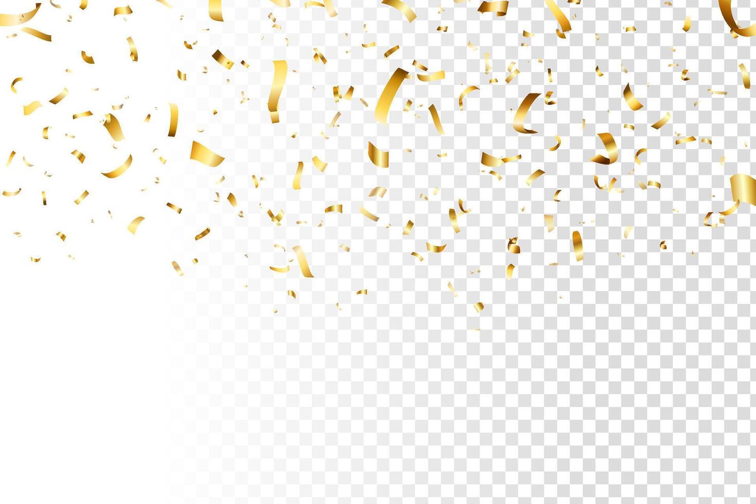 golden confetti isolated on white background. shiny gold confetti on transparent background best ...
