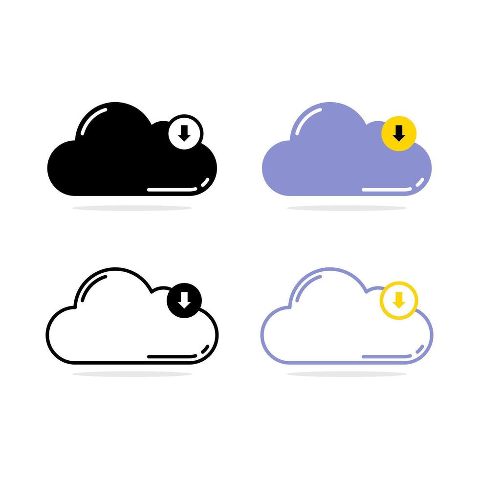 Business clouds icon pack illustration 54554343 Vector Art at Vecteezy